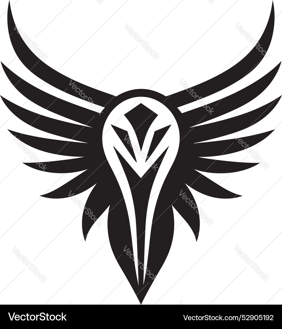 Black predator hawk logo inspiration Royalty Free Vector