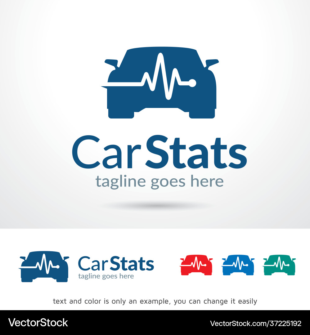 Car stats logo template Royalty Free Vector Image