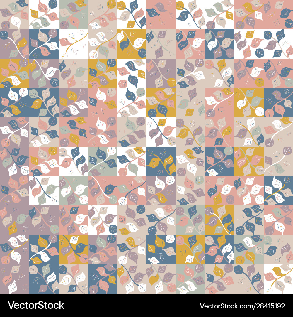Floral Mosaic Pattern Royalty Free Vector Image