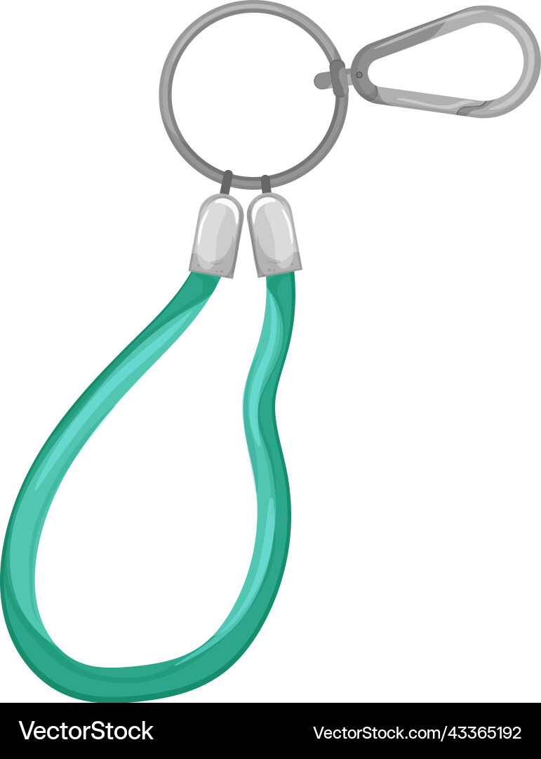 Holder keychain key cartoon Royalty Free Vector Image