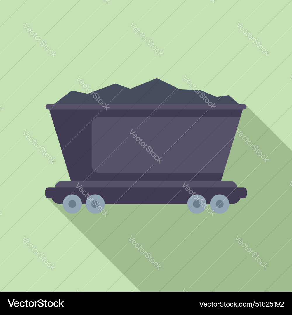 Train carrying coal mining industry Royalty Free Vector
