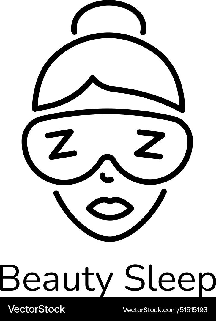 Beauty sleep Royalty Free Vector Image - VectorStock