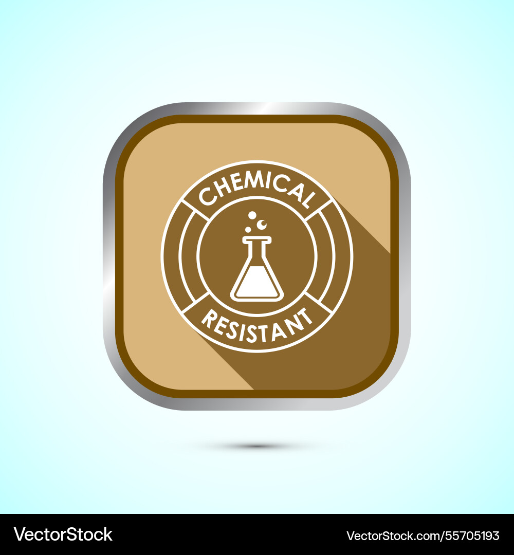 Chemical resistant icon design Royalty Free Vector Image