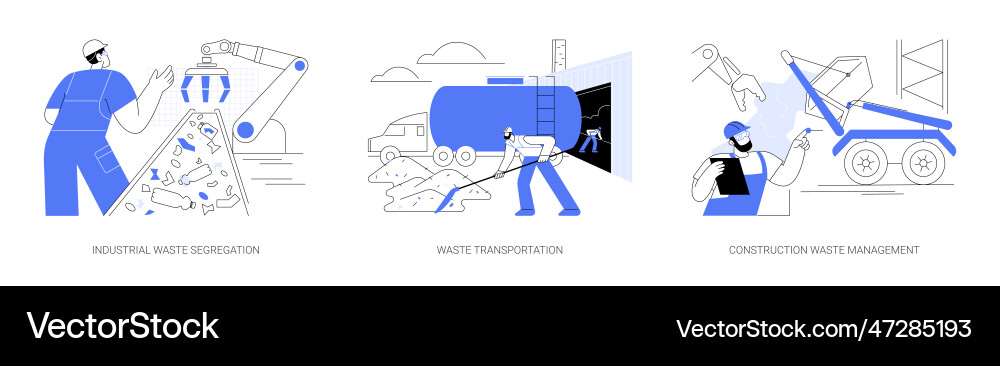 Industrial waste management abstract concept Vector Image