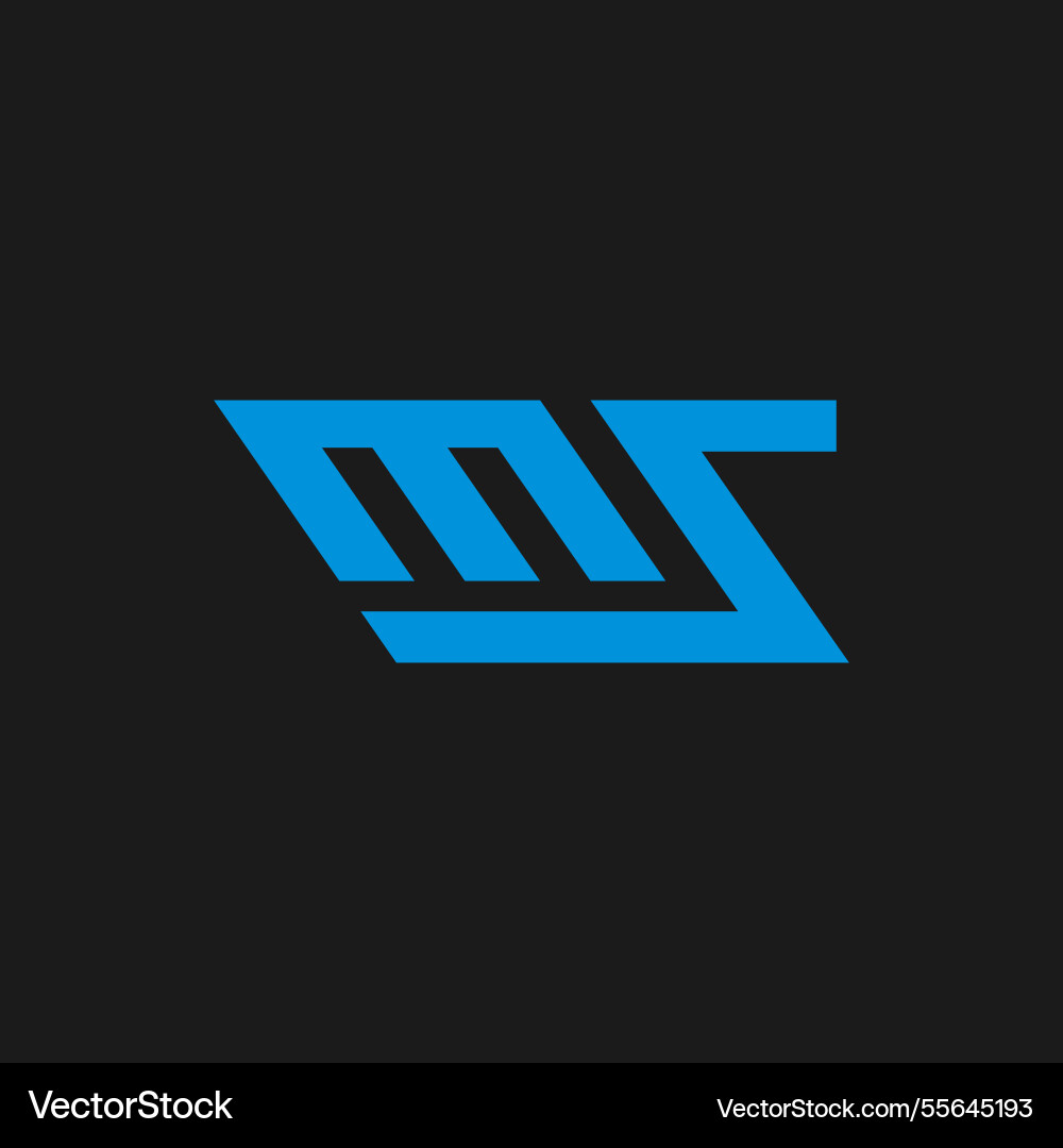 Ms m s creative modern letter icon sm unique artis