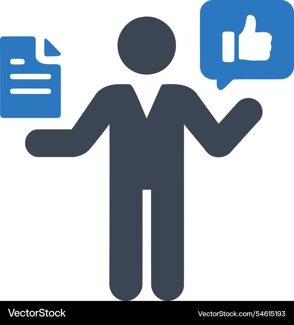 Professional showing approval icon Royalty Free Vector Image