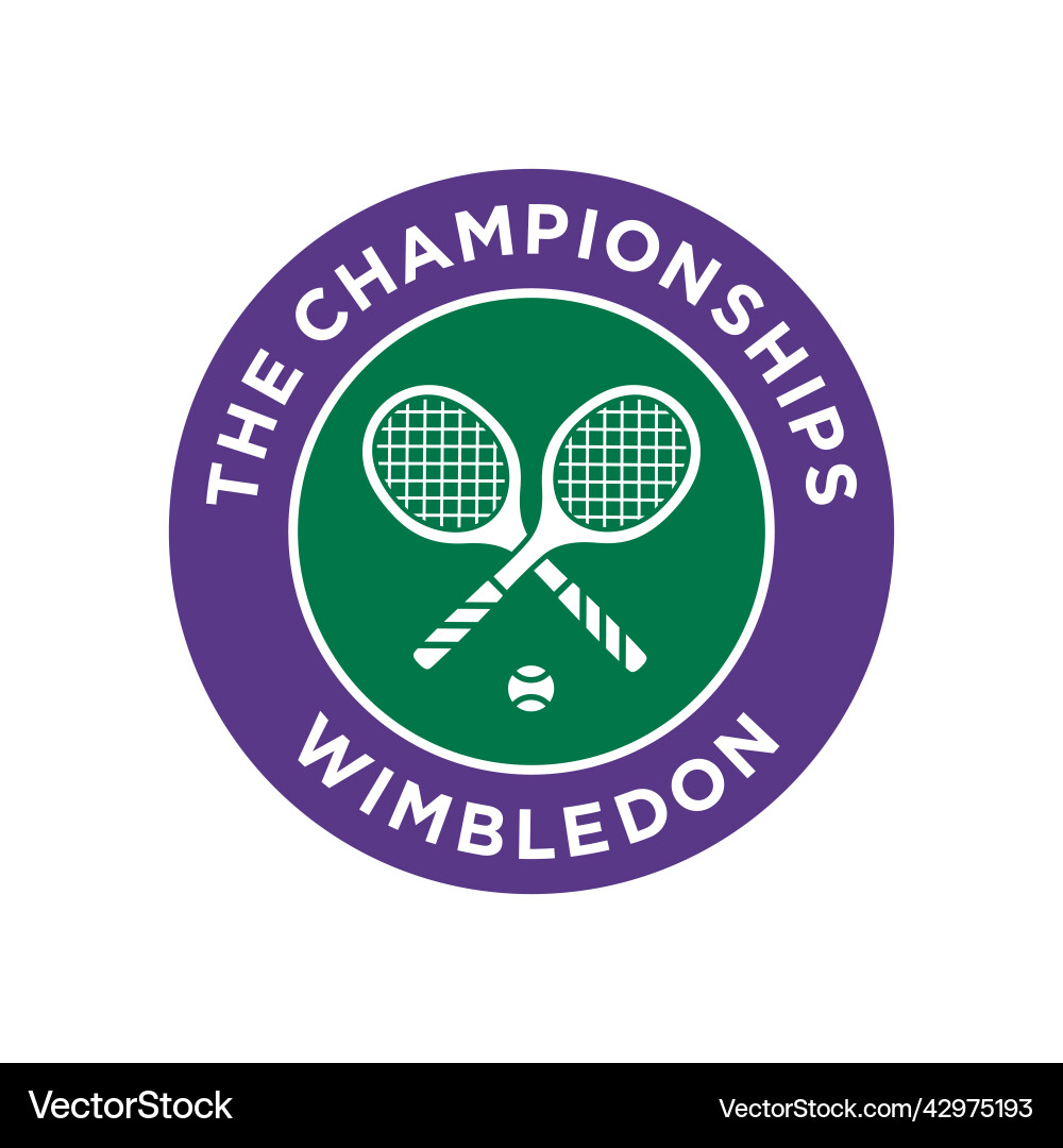 Realistic logo of the wimbledon Royalty Free Vector Image