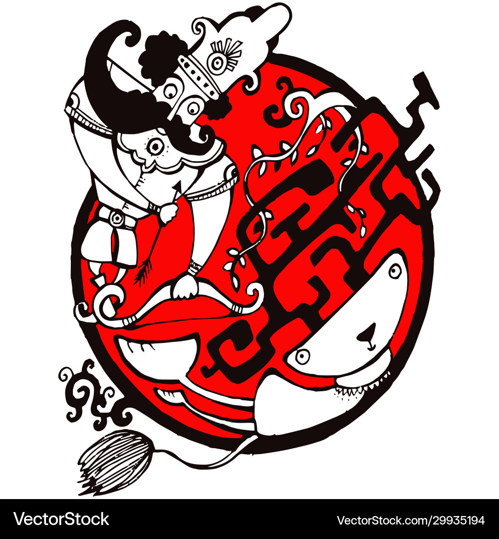 Abstract design ferdowsi shahnameh characters Vector Image