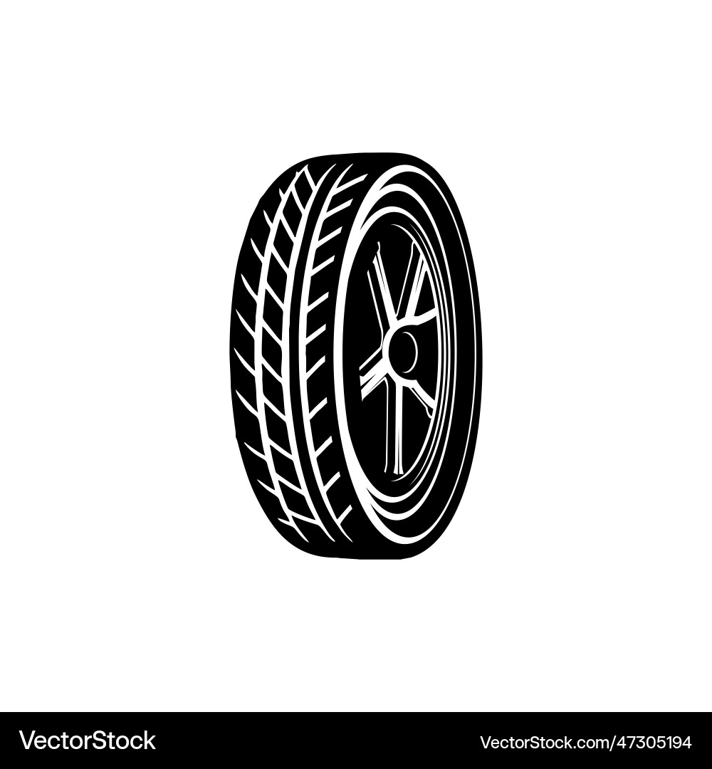 Car tires isolated icon Royalty Free Vector Image