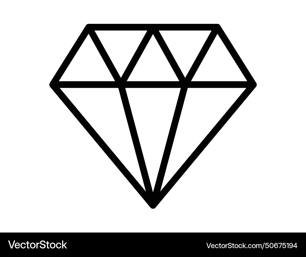 Diamond silhouette art Royalty Free Vector Image
