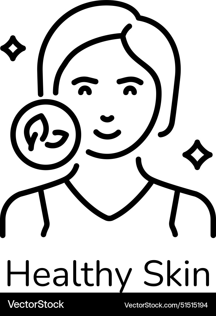 Healthy skin Royalty Free Vector Image - VectorStock