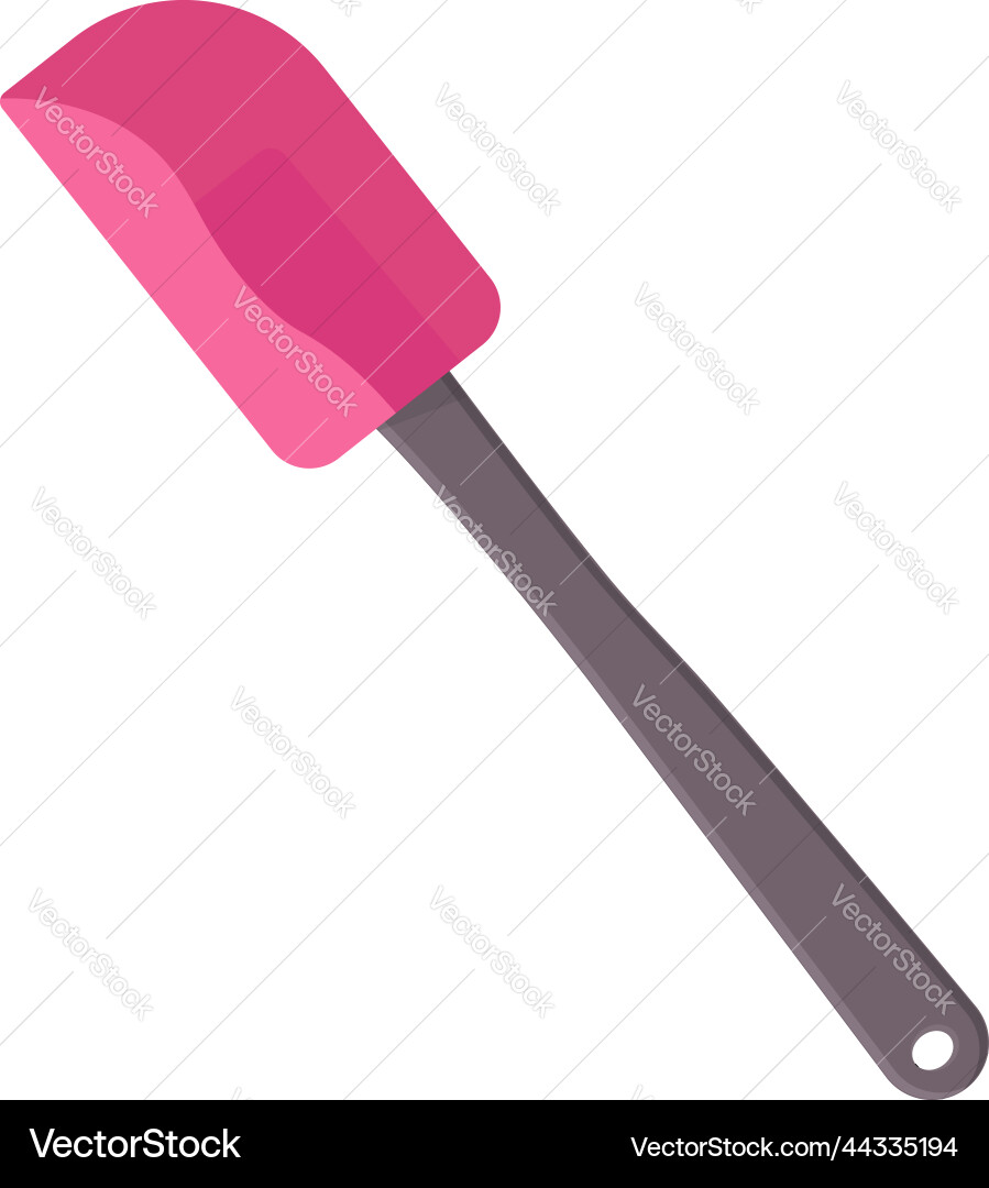 Pink silicone spatula on a white background Vector Image