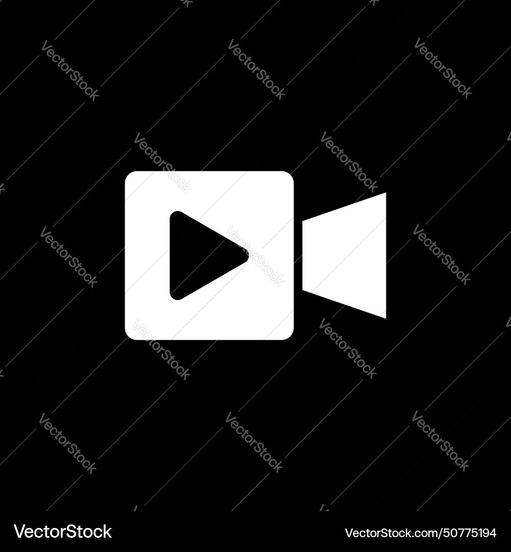 Play video symbol with camera and triangle Vector Image
