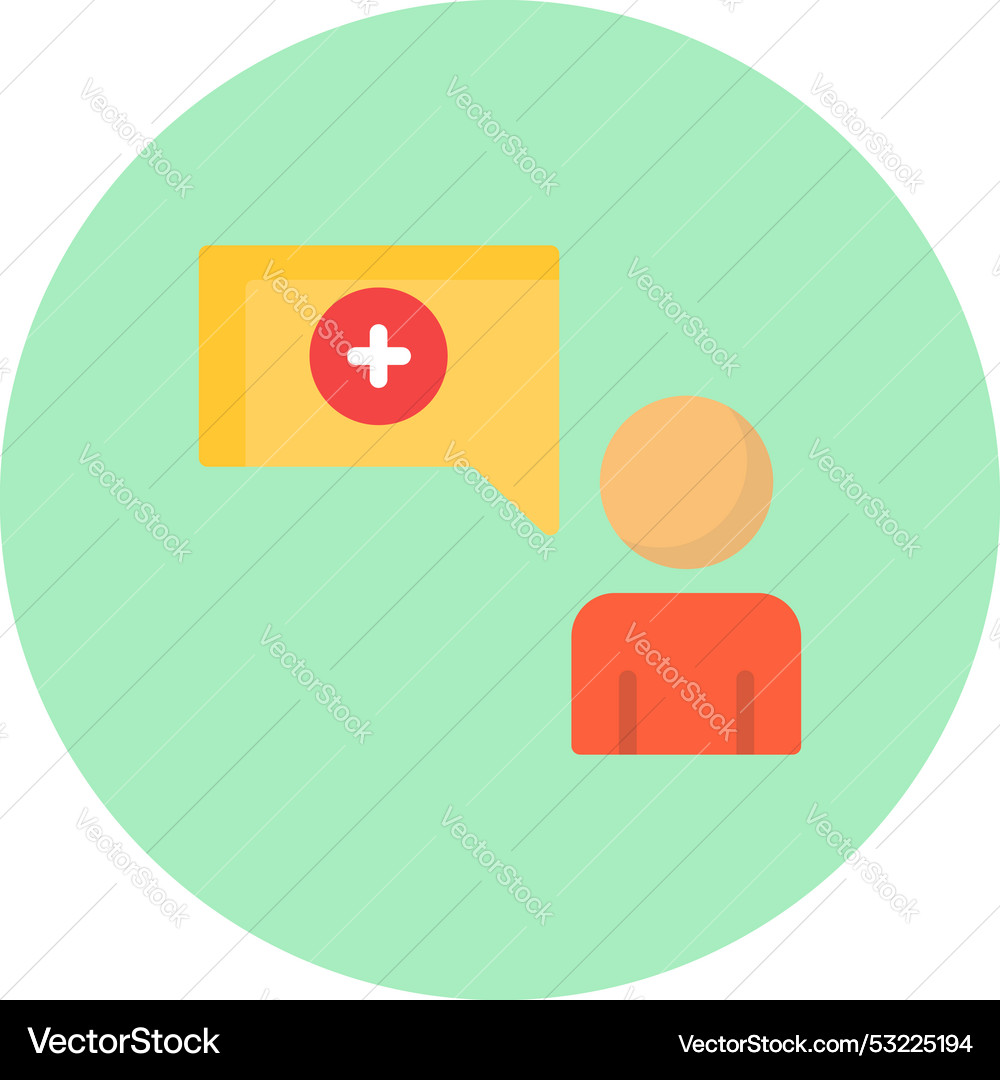 Positive flat circle icon Royalty Free Vector Image
