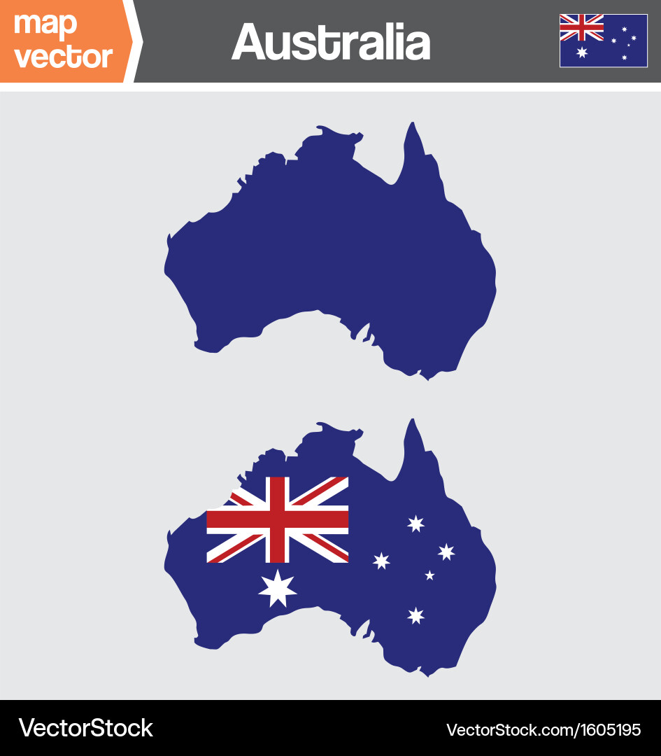 Australia Map Royalty Free Vector Image - VectorStock