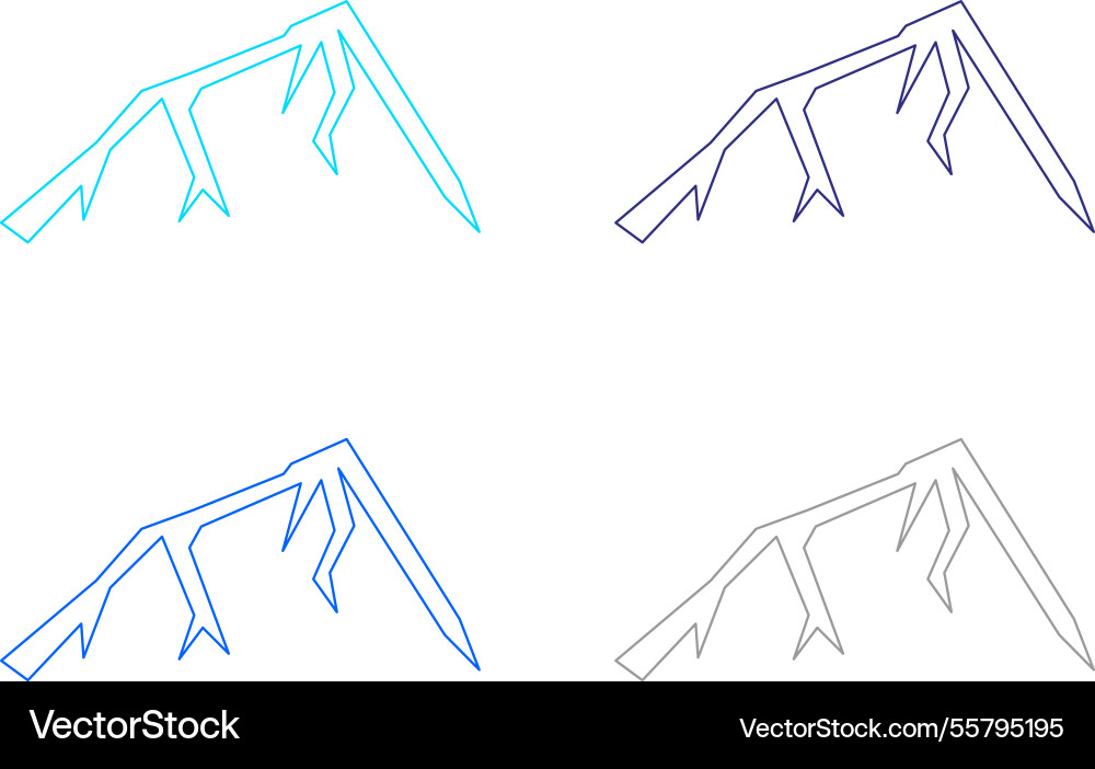 Blue hills sign symbol logo Royalty Free Vector Image