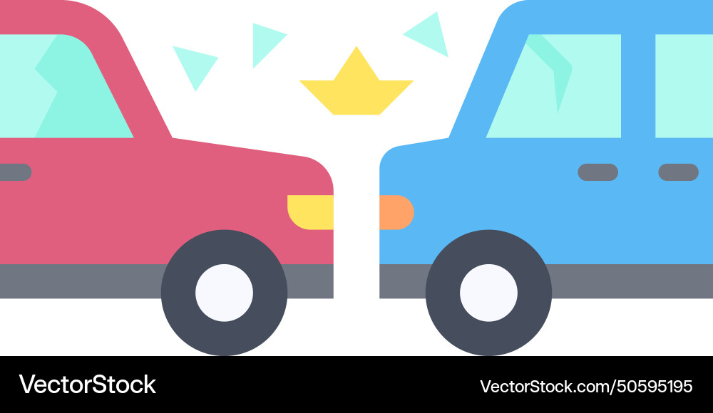Car crash icon accident and safety related Vector Image