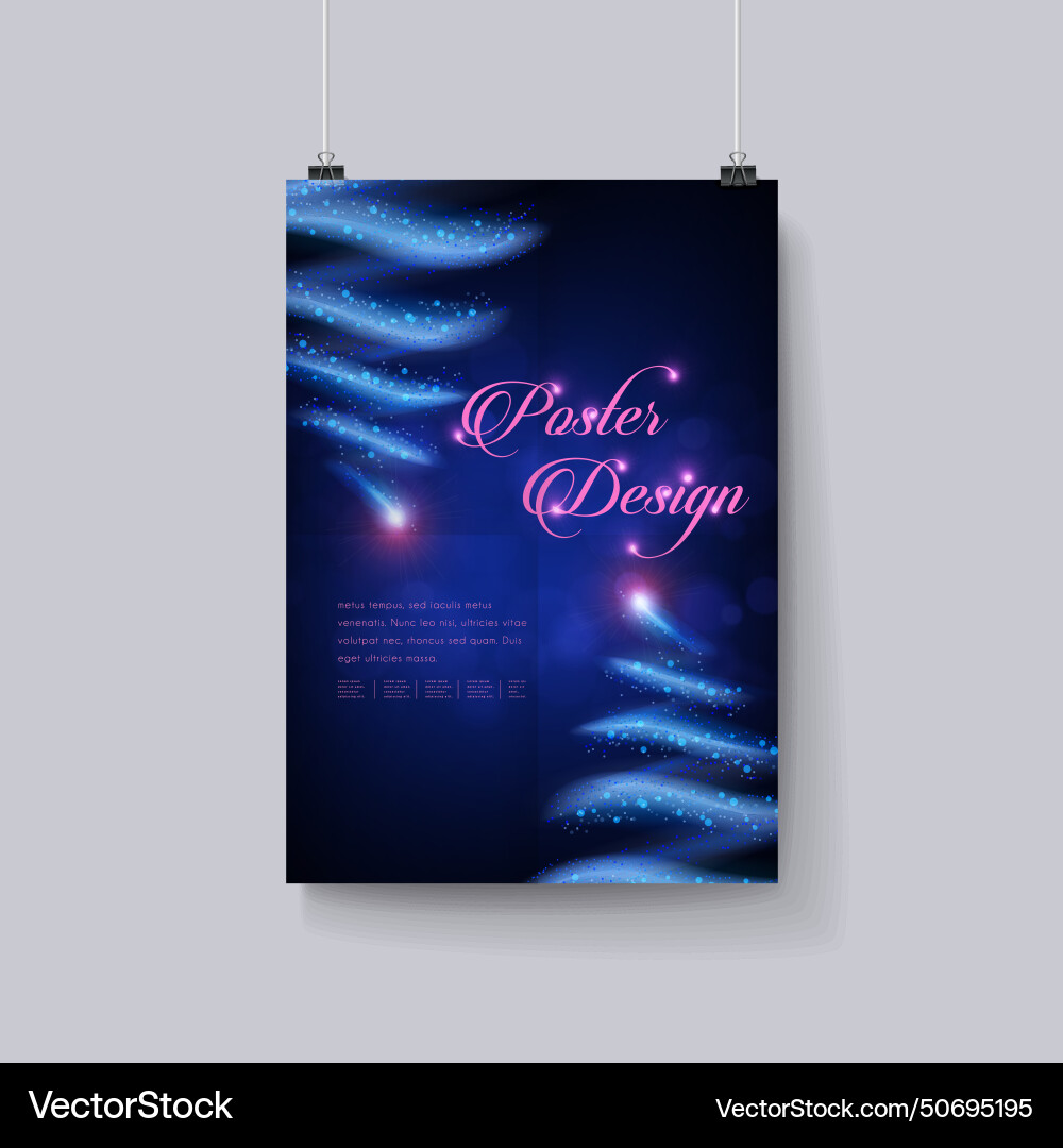 Gorgeous poster template design Royalty Free Vector Image