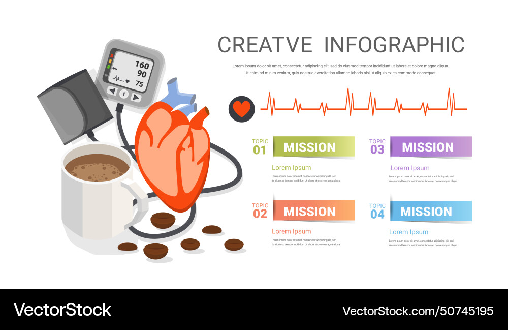 High blood pressure infographics elements Vector Image