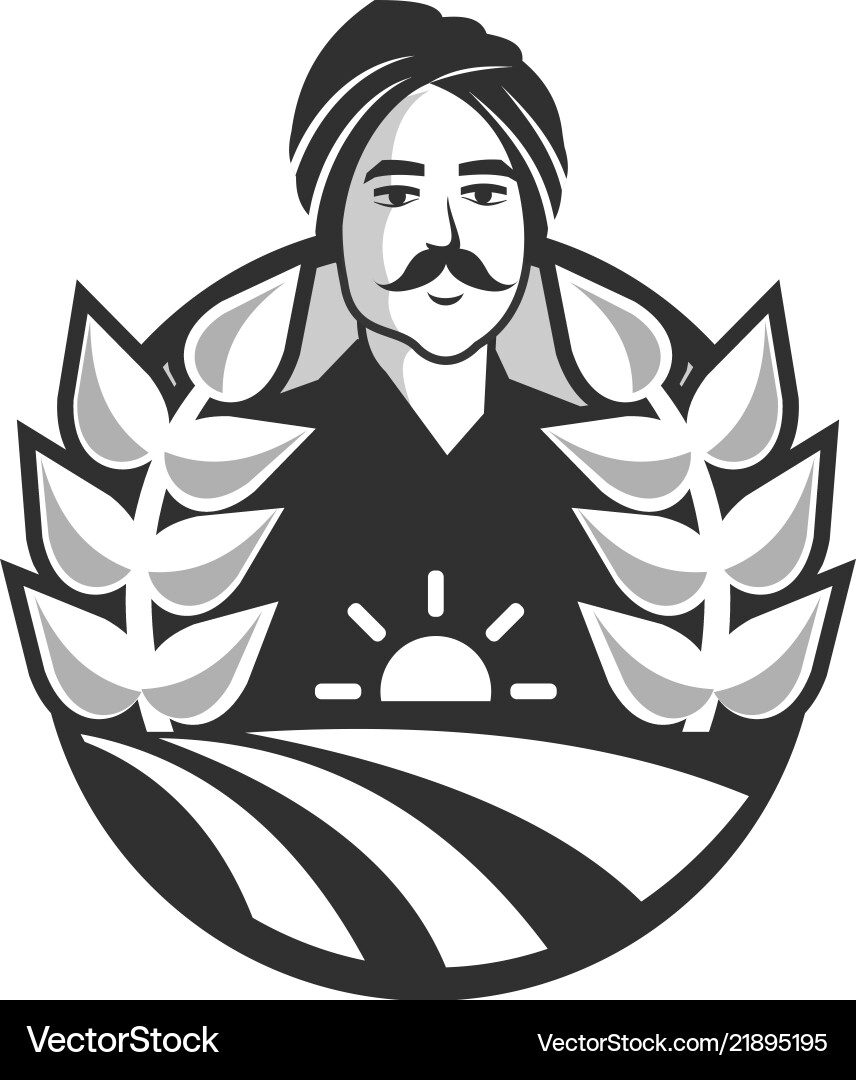 Indian farmer Royalty Free Vector Image - VectorStock