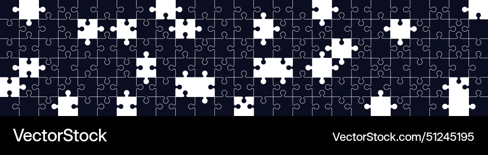 Jigsaw puzzle template with pieces arranged Vector Image