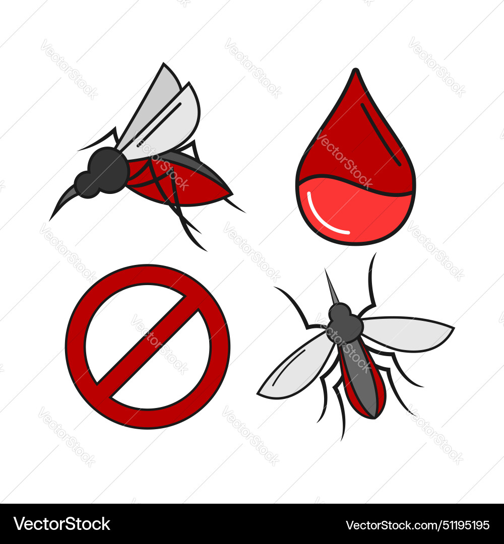 Malaria day element design Royalty Free Vector Image