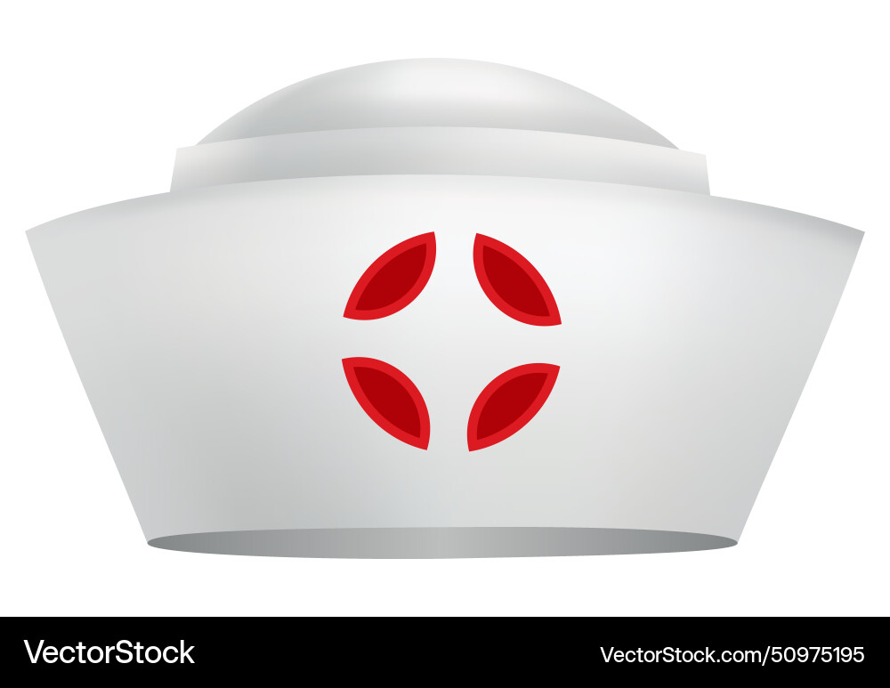 Nurse cap icon white simple image isolated Vector Image