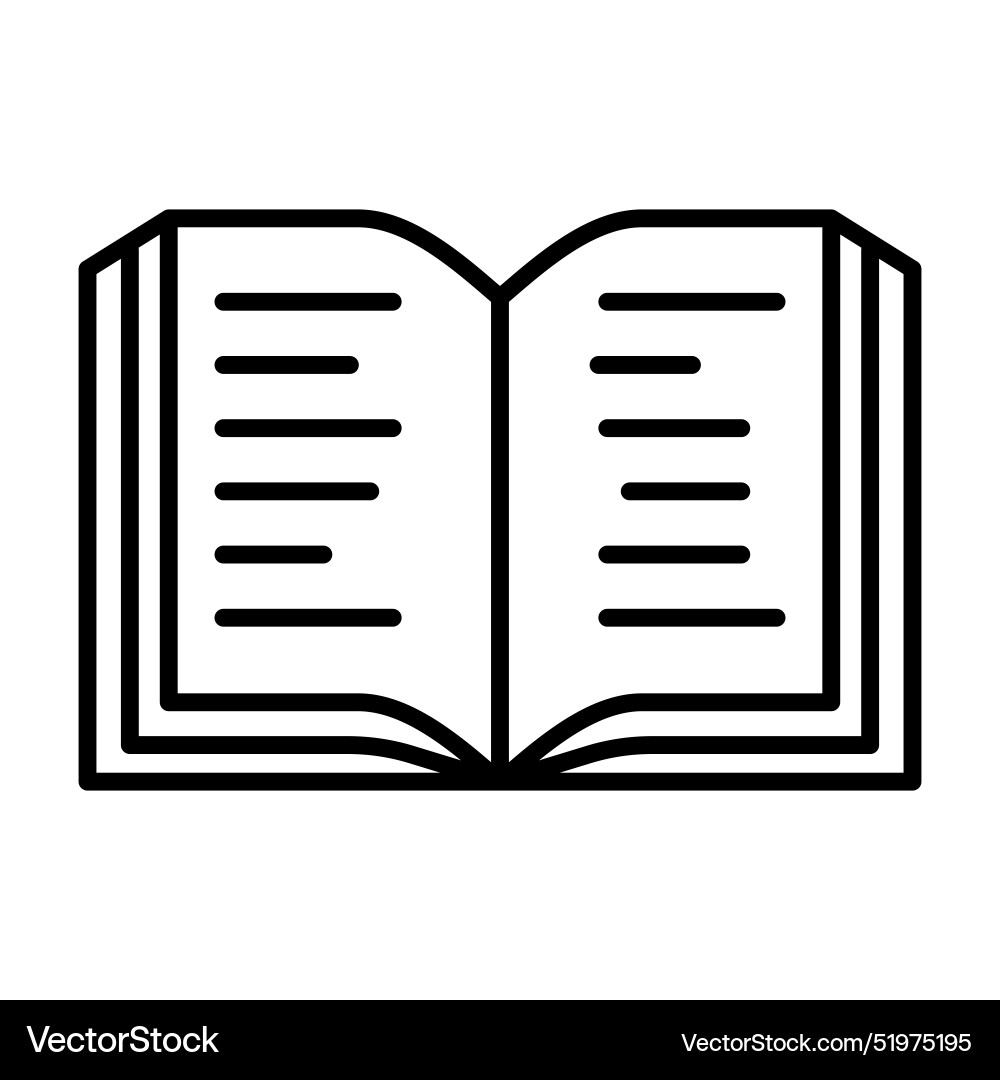Open book icon Royalty Free Vector Image - VectorStock