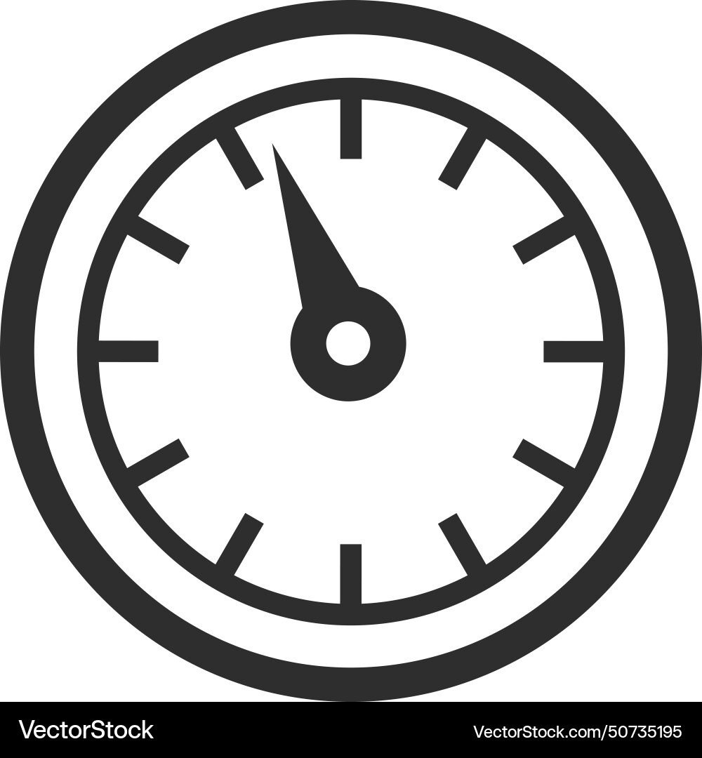Pressure measurement symbol tachometer icon Vector Image