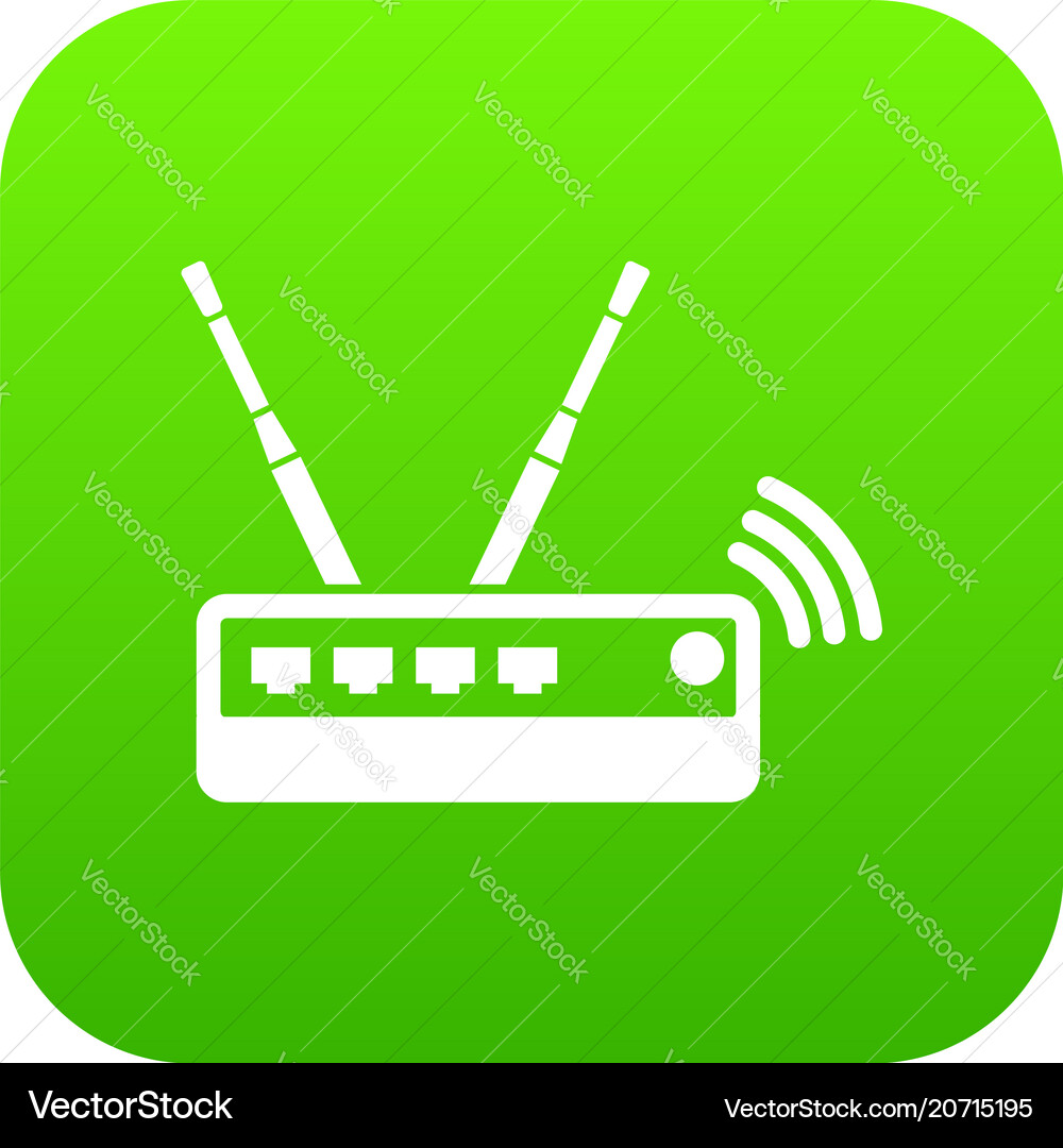 Router icon green (20715195) – Royalty-Free Vector | VectorStock