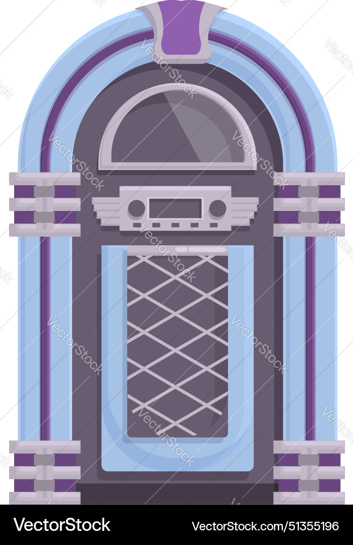 Colorful digital of a retro jukebox Royalty Free Vector