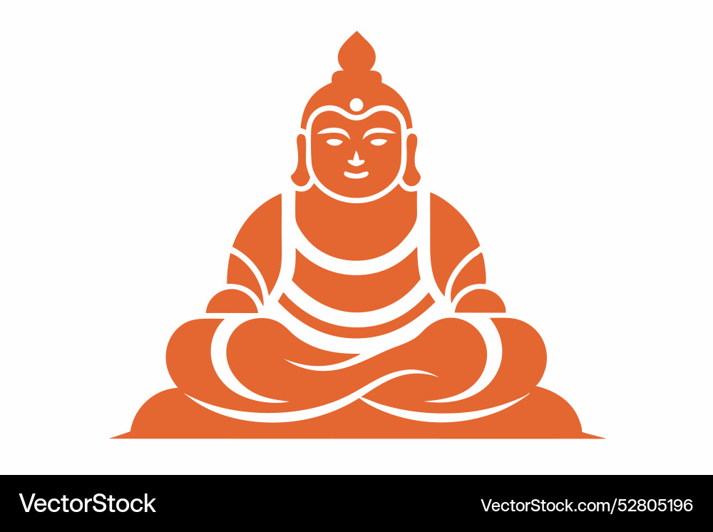 Cute buddha oriental Royalty Free Vector Image
