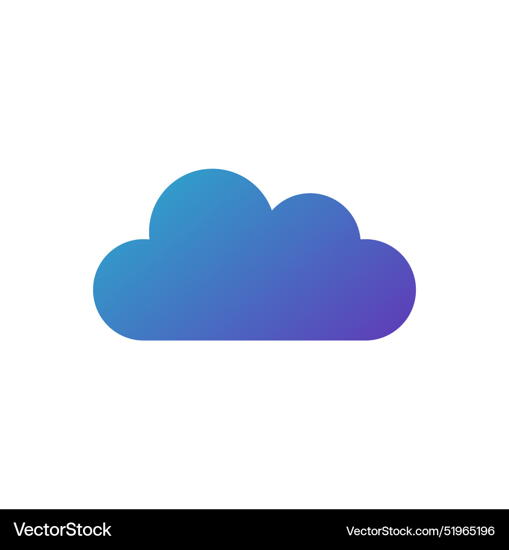 Flat cloud icon symbol Royalty Free Vector Image