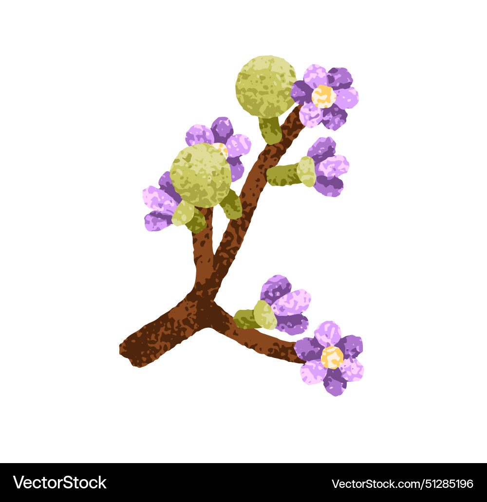 Floral branch in bloom beautiful spring blossom Vector Image