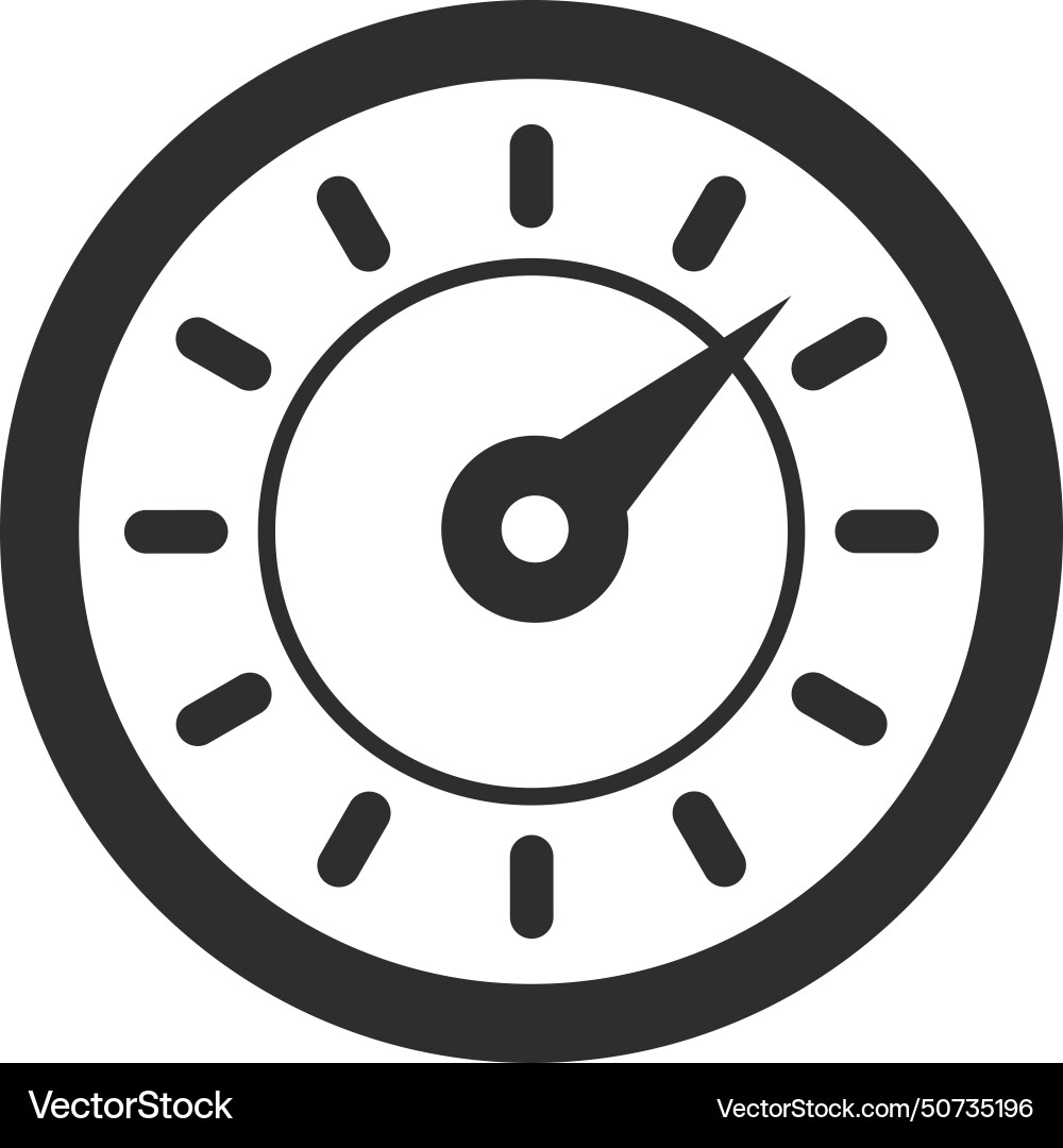 Industrial gauge icon measurement symbol control Vector Image