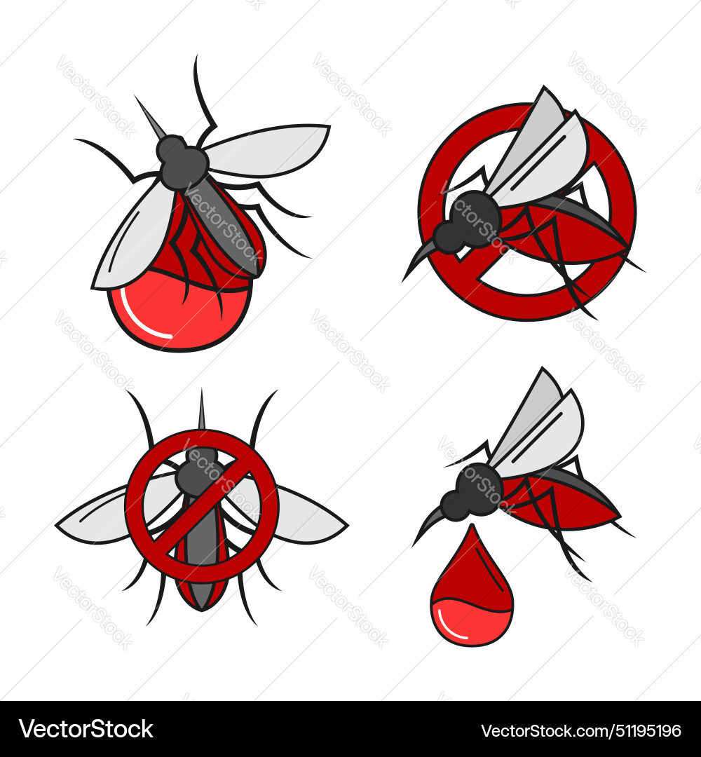 Malaria day element design Royalty Free Vector Image