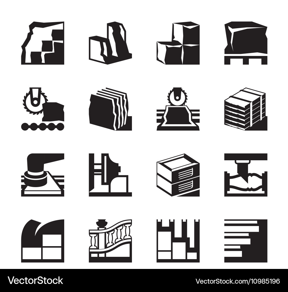 Marble Stone Processing Royalty Free Vector Image
