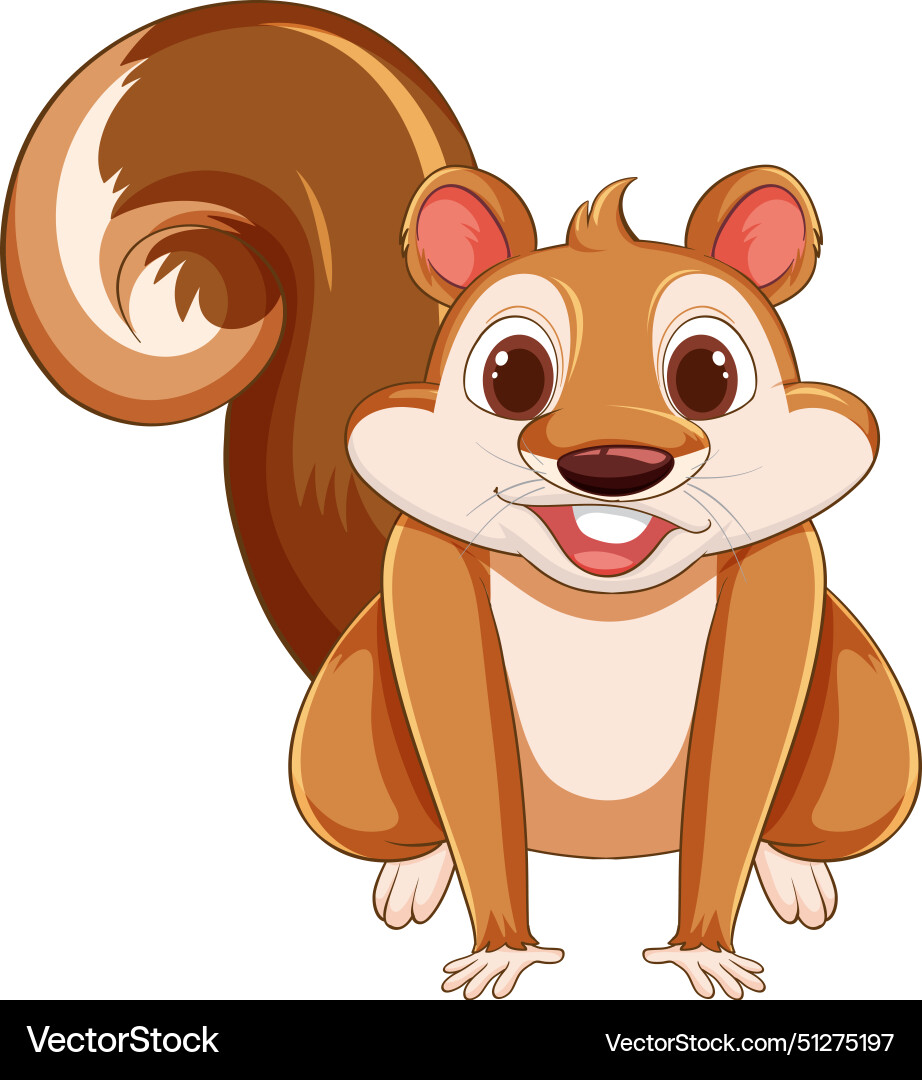 A happy smiling squirrel Royalty Free Vector Image