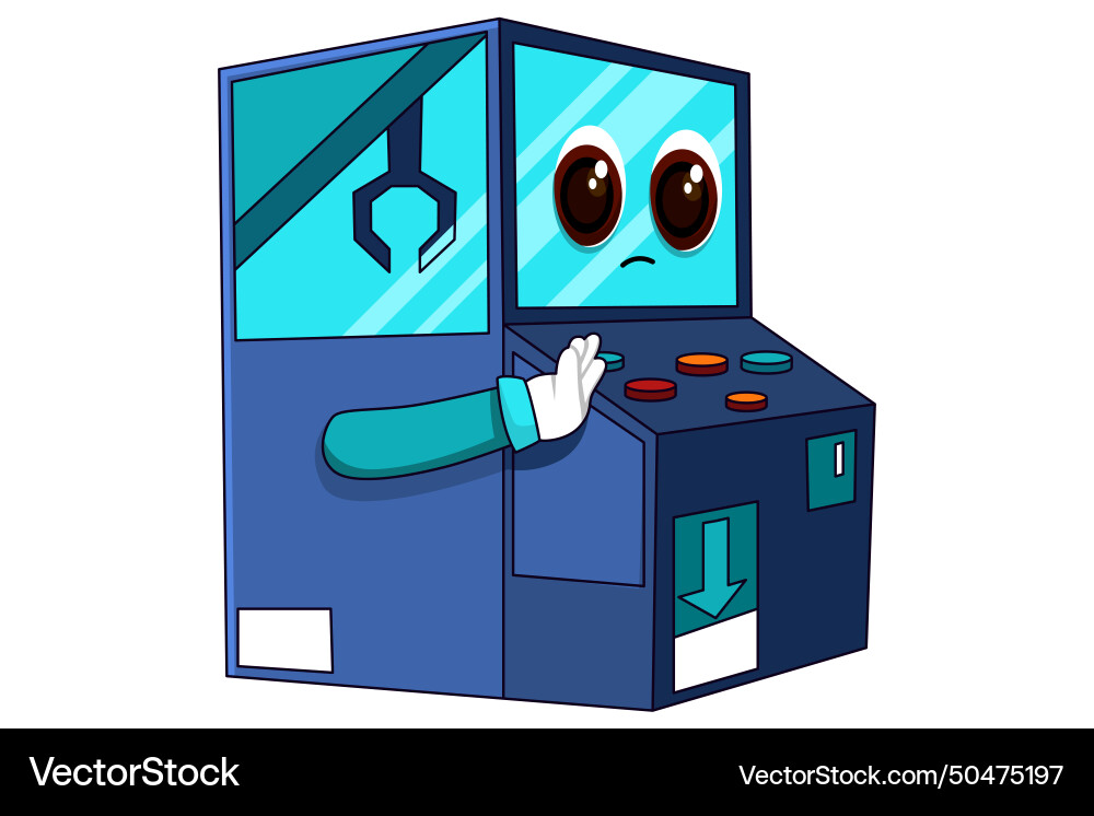 Arcade machine character design Royalty Free Vector Image