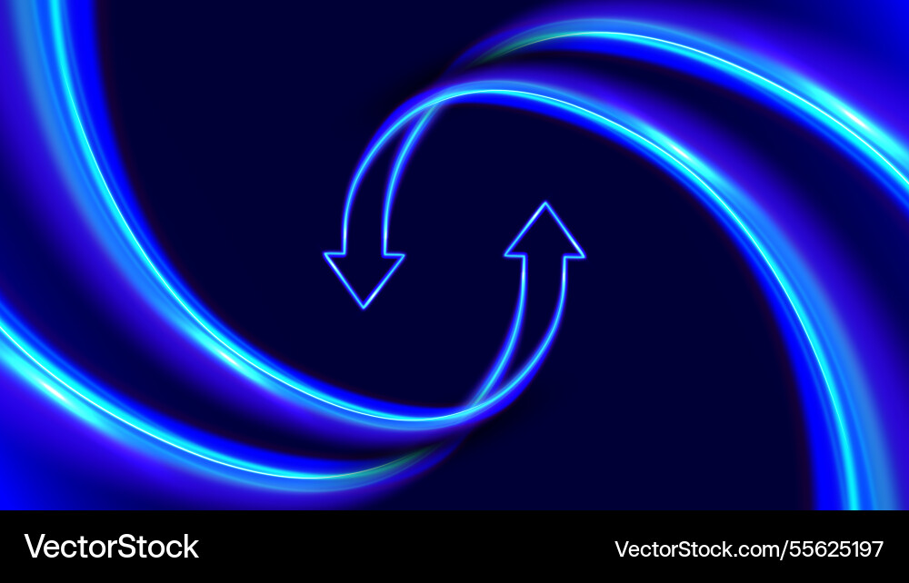 Circulation arrows in motion up and down trends Vector Image