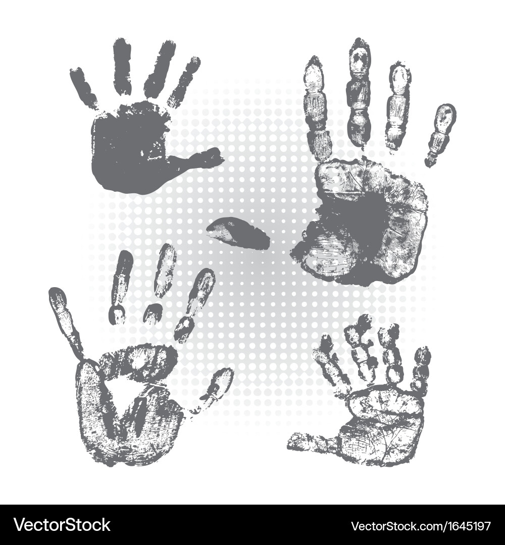 Hand prints Royalty Free Vector Image - VectorStock