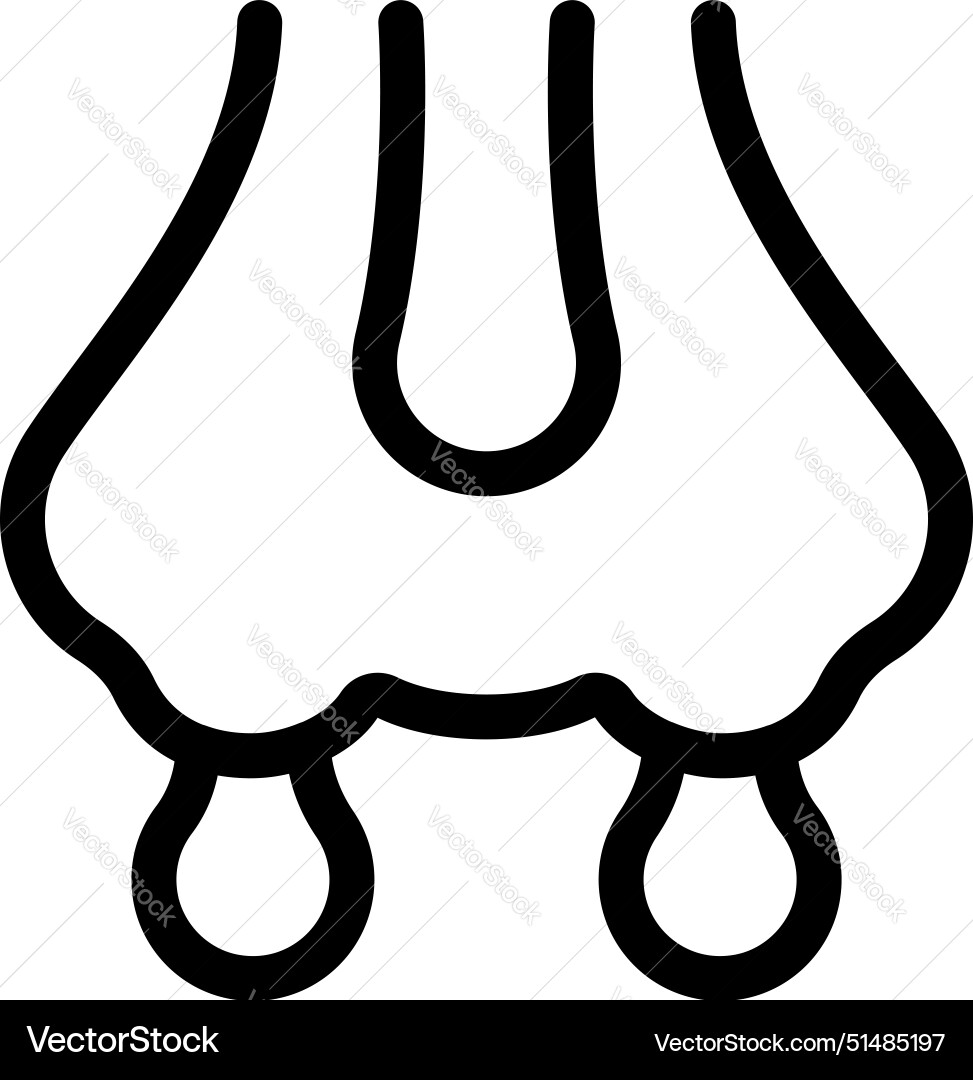 Human nose line art Royalty Free Vector Image - VectorStock