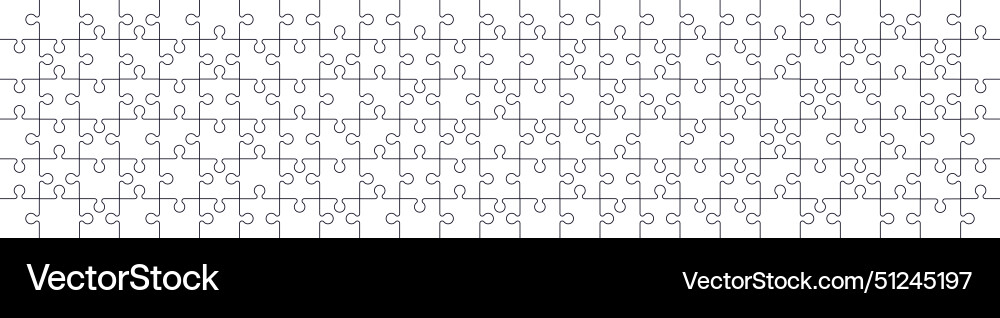 Jigsaw puzzle template pieces pattern for game Vector Image