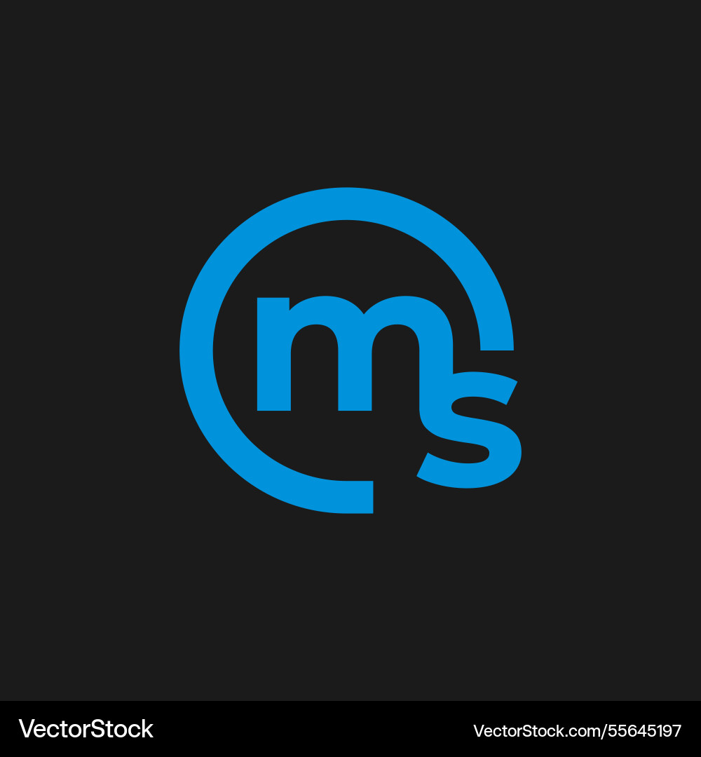 Ms m s creative modern letter icon sm unique artis