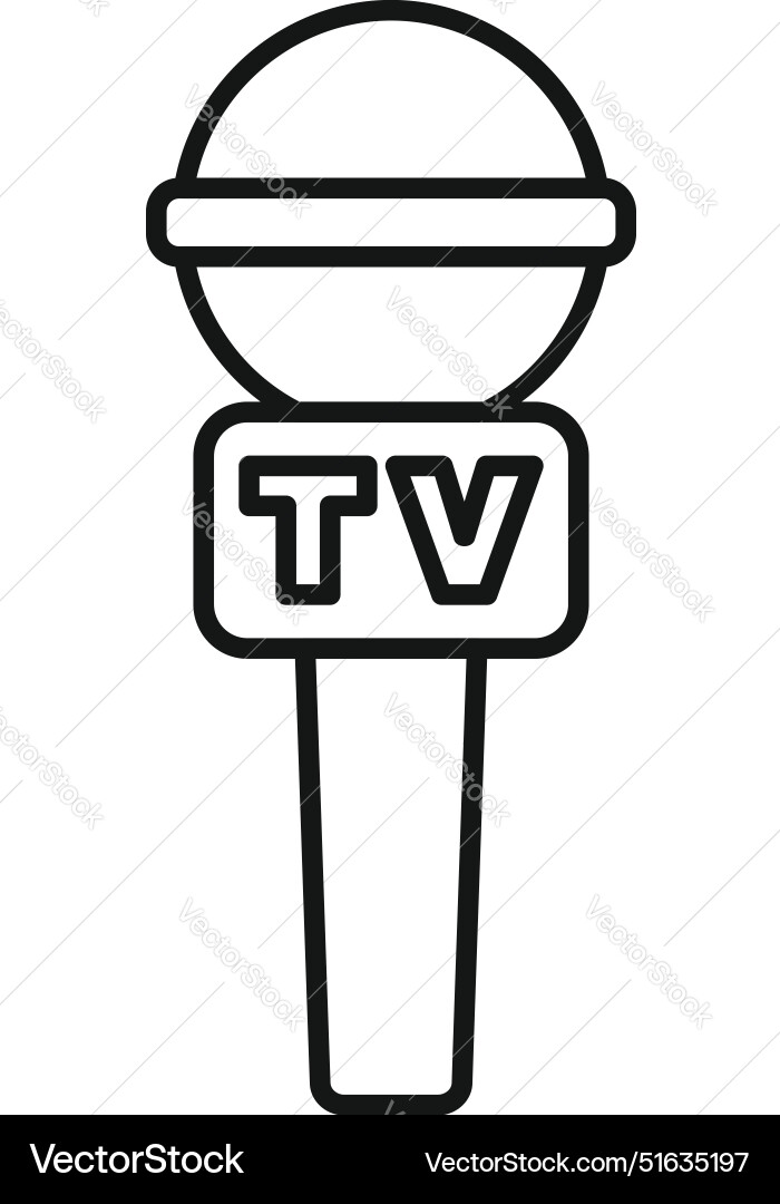 Tv reporting microphone broadcasting important Vector Image