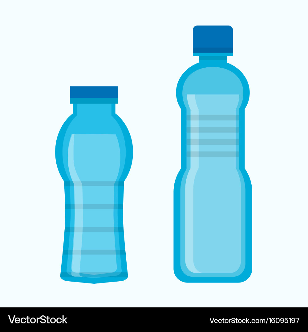 Two water bottles Royalty Free Vector Image - VectorStock