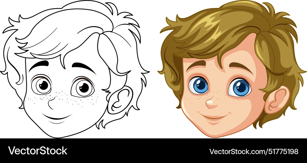 A cheerful young boy Royalty Free Vector Image