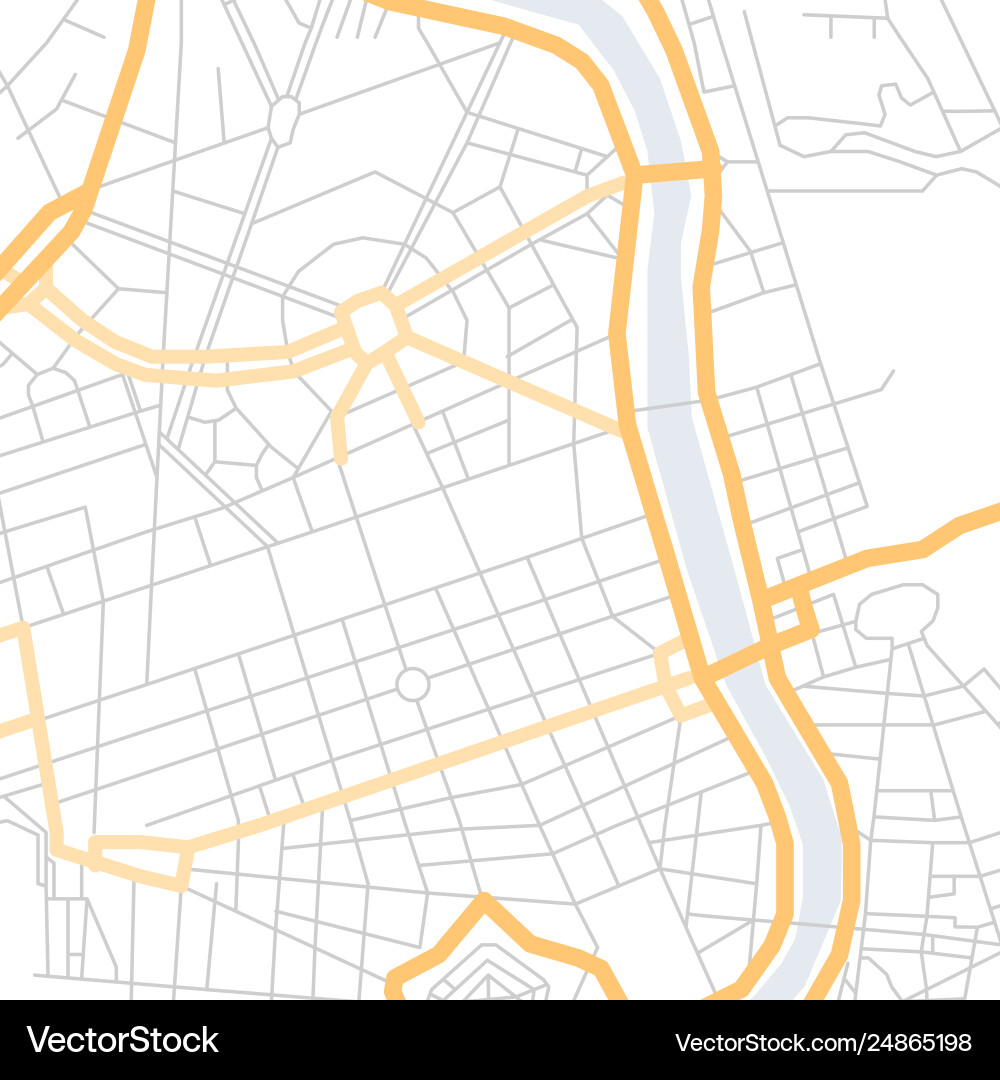 Abstract city map in light colors Royalty Free Vector Image