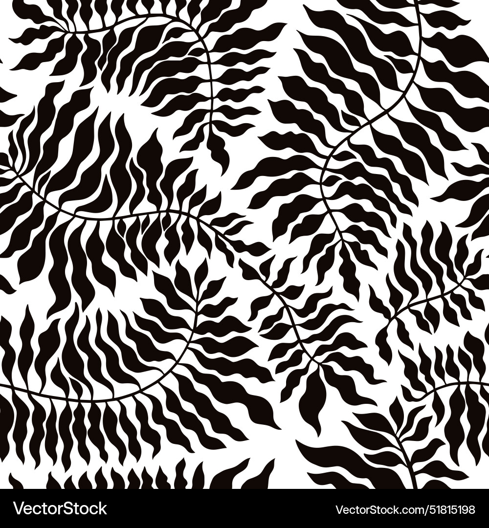 Black and white seamless floral pattern Royalty Free Vector