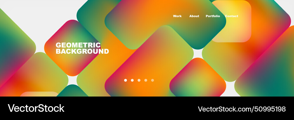 Colorful geometric background with squares Vector Image